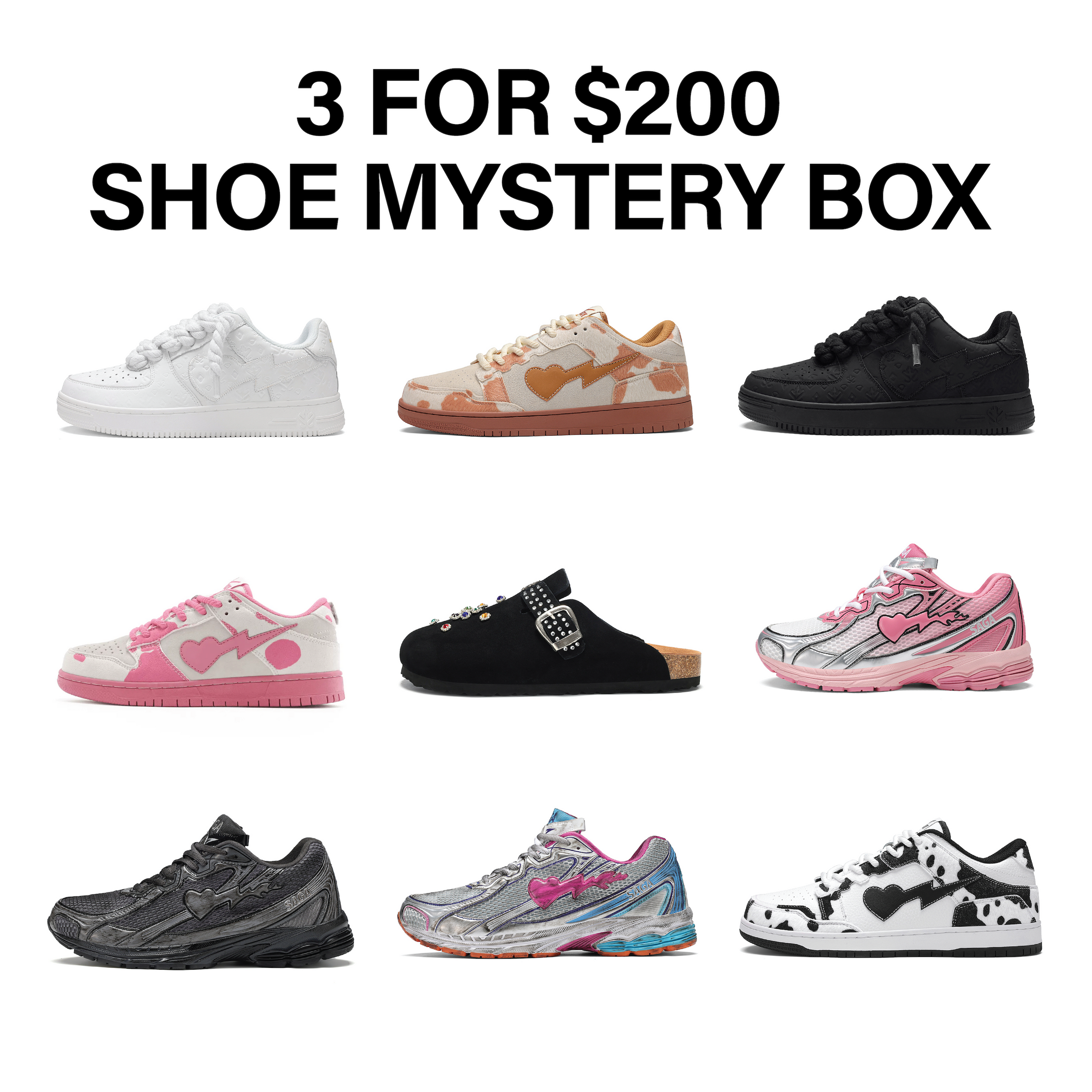 3 for $200 Shoe Mystery Box – The Sad Boy Saga
